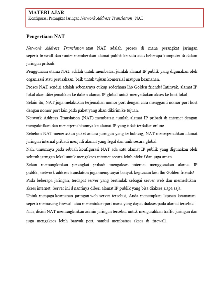 Modul Ajar Nat | PDF