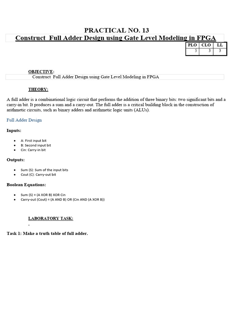 Lab Task 13 | PDF
