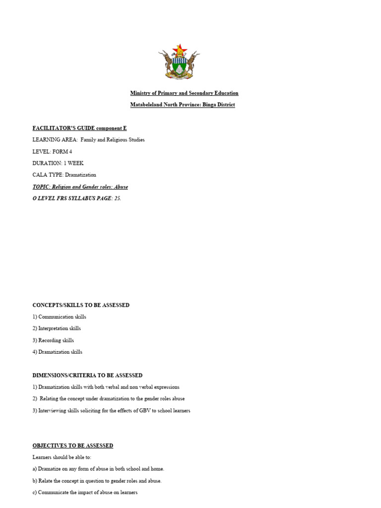 FRS CALA COMPONENT E 2022 O Level | PDF | Nonverbal Communication | Communication