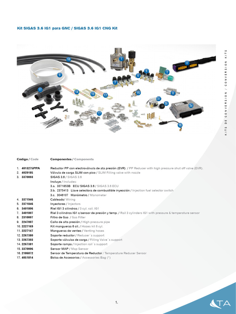 Kits Sigas 3.6 With IG1 Injectors | PDF | Inyección de combustible ...