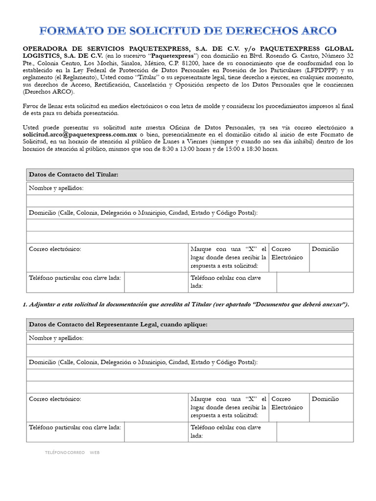 Solicitud Arco Total | PDF | Correo | México