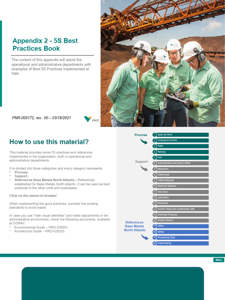 Appendix 2 - 5S Best Practices Book | PDF | Mining