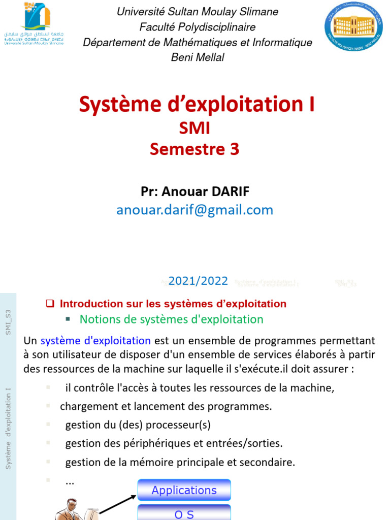 System Dexploitation Cours | PDF | Système d'exploitation | Fichier informatique