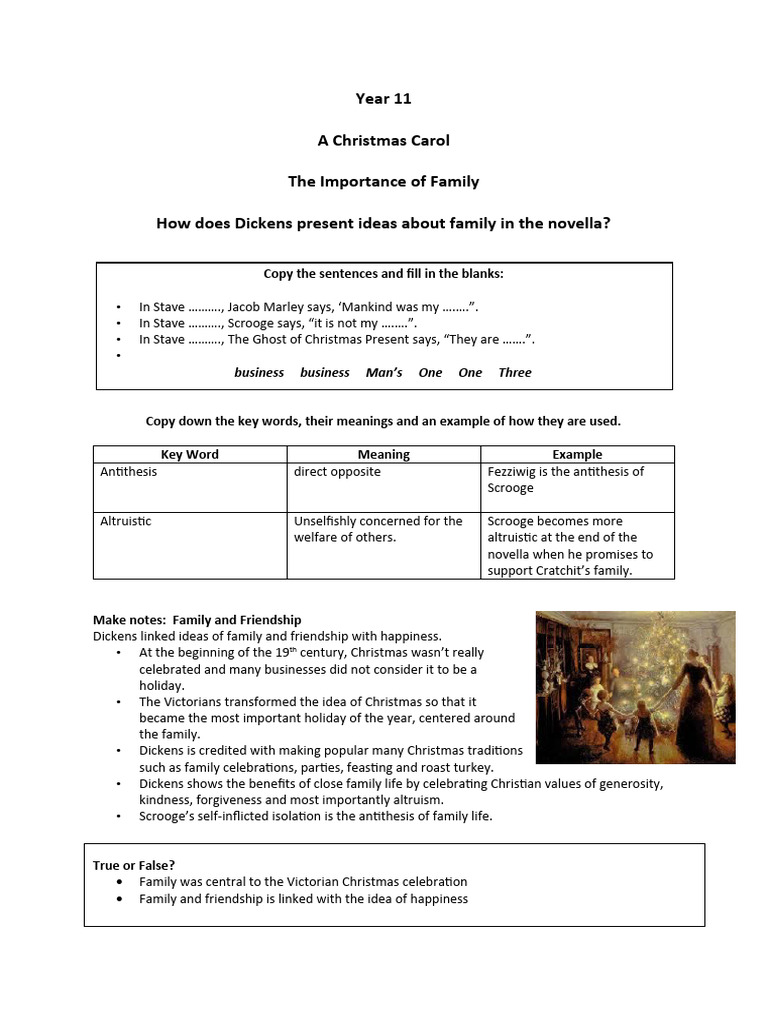 Lesson 1 and 2 A Christmas Carol Booklet | PDF | Ebenezer Scrooge | A ...