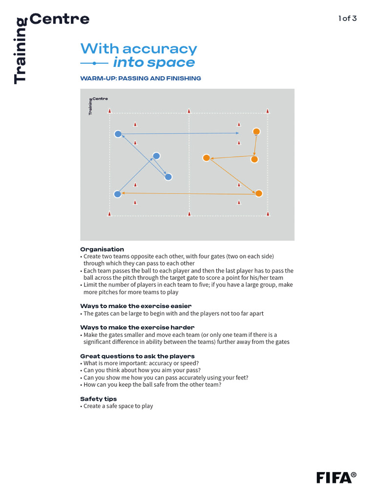 Passing and Finishing Drills for Teams | PDF | Football Codes ...