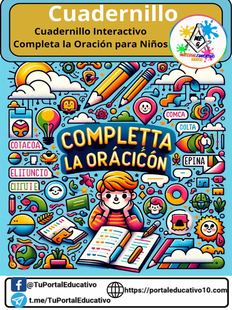 Cuadernillo Interactivo Completa La Oración Para Niños