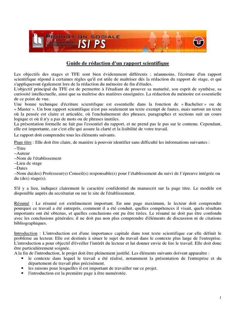 4-Guide Redac Rapport Scientifique | PDF | Évolution de carrière ...