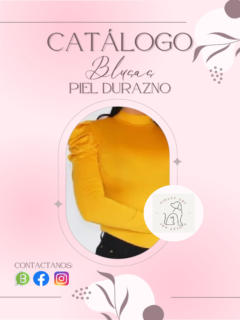 Catalogo Blusas Piel Durazno - Violet Abc | PDF | Cocina, comidas y vino