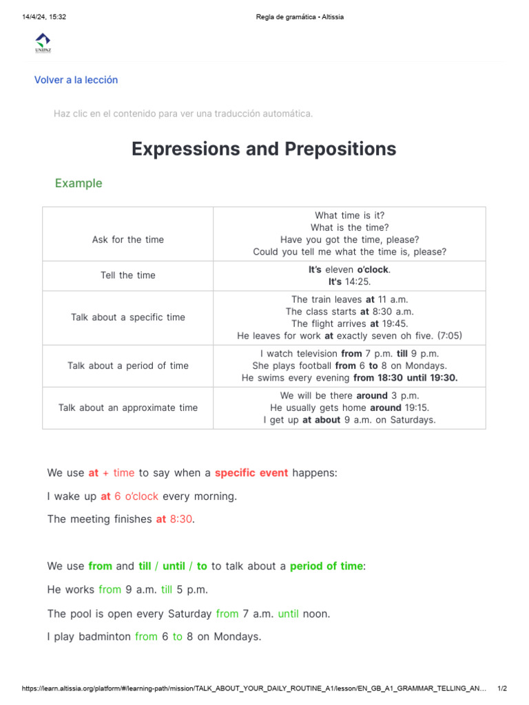 Regla de Gramática 20 - Altissia | PDF