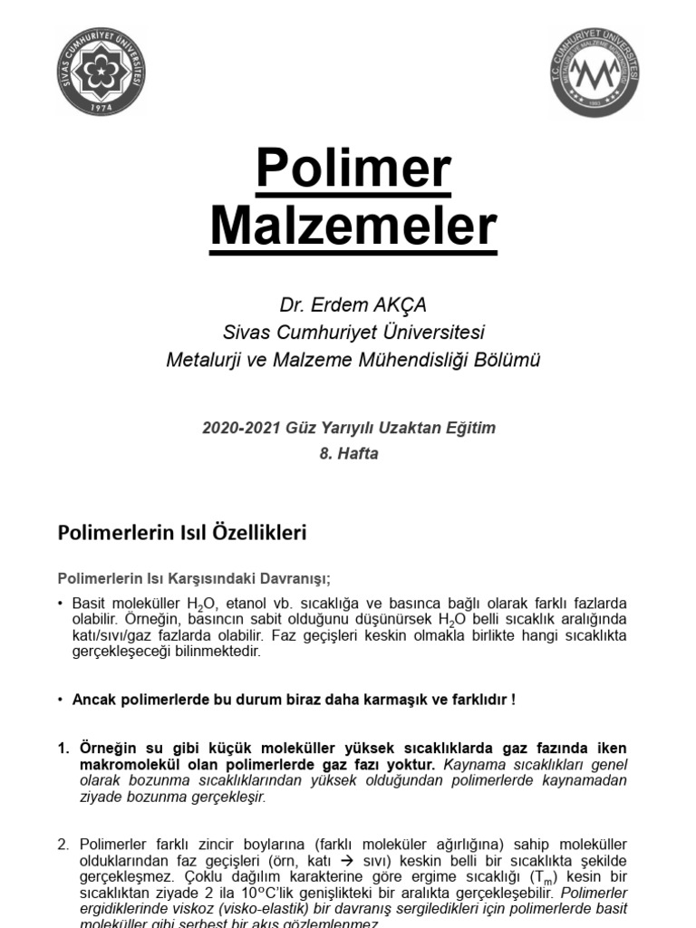 Polimer Malzemeler8 PDF