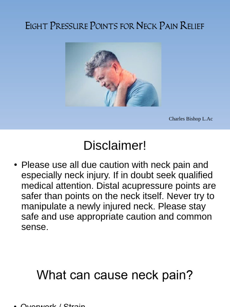 Eight Pressure Points For Neck Pain Relief With Charles Bishop L.ac ...