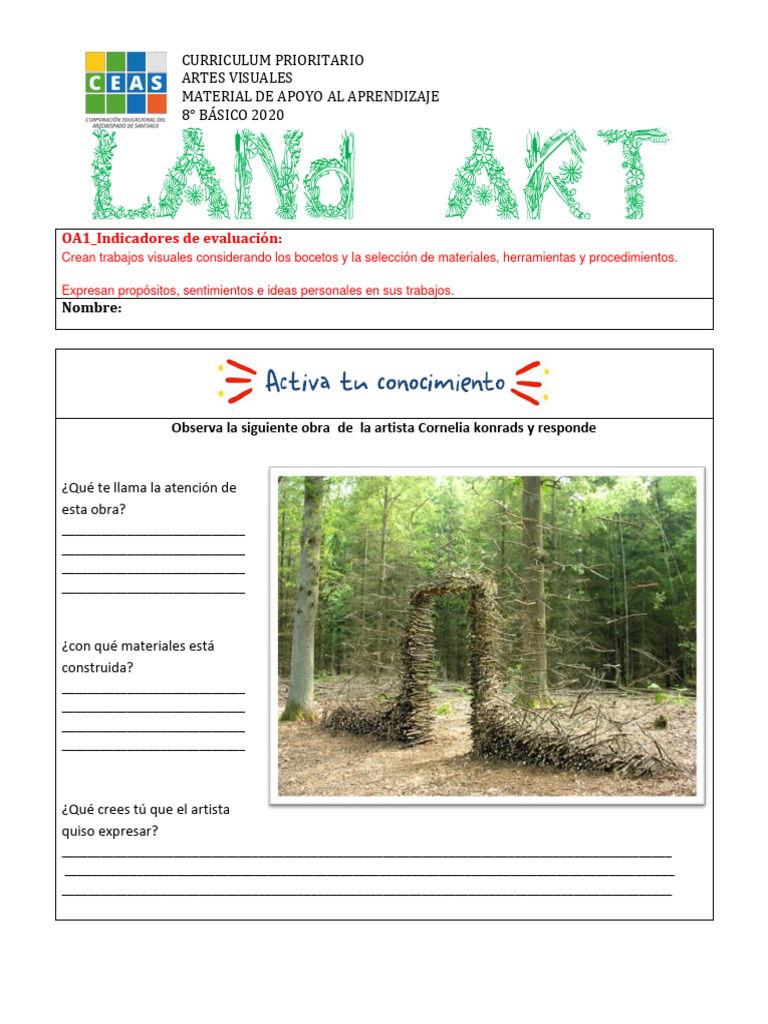 LandArt 8° CP ART A | PDF | Plan de estudios