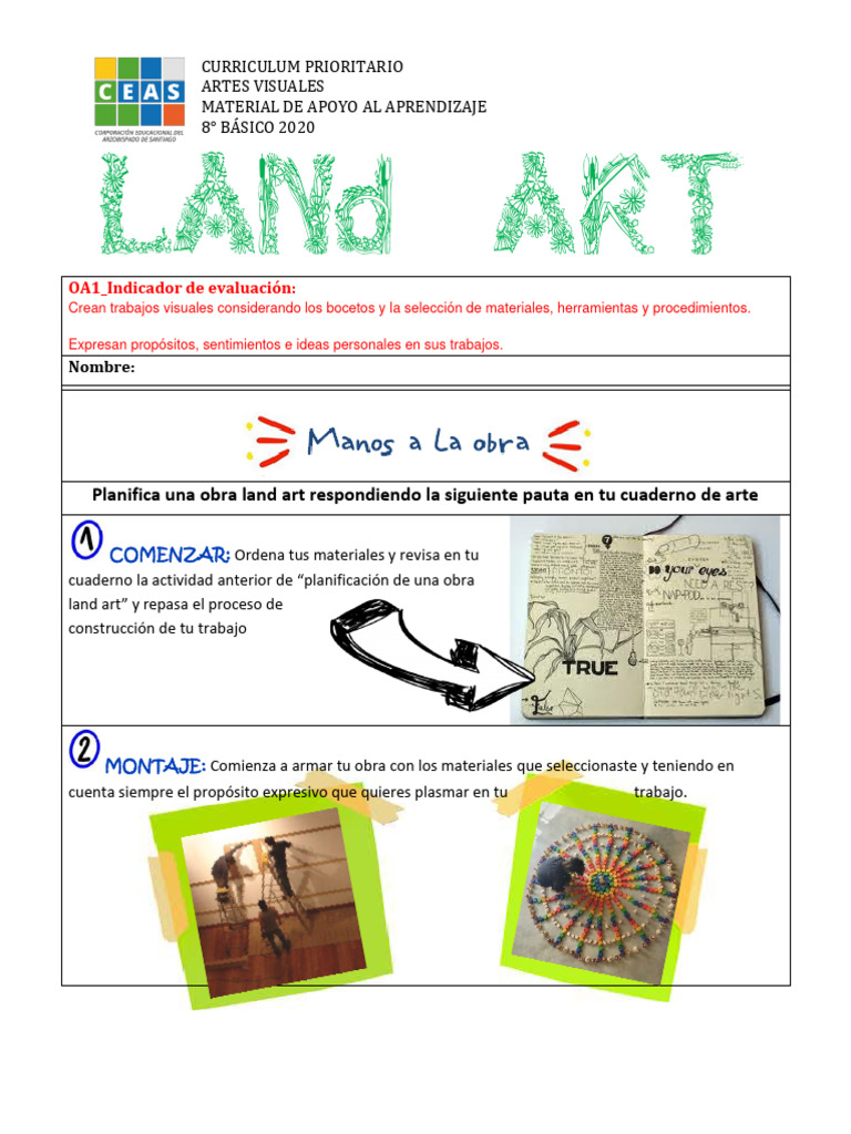 LandArt 8° CP ART B | PDF | Plan de estudios | Aprendizaje