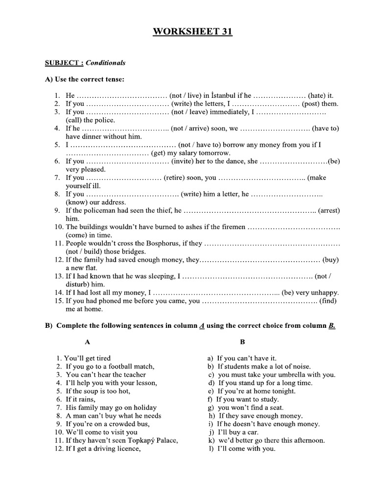 Iga Conditionals | PDF