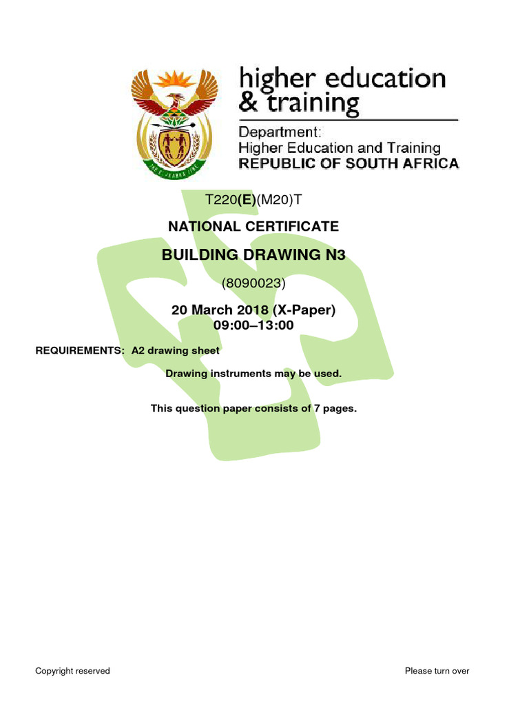 N3 Building Drawing April 2018 | PDF | Wall | Roof