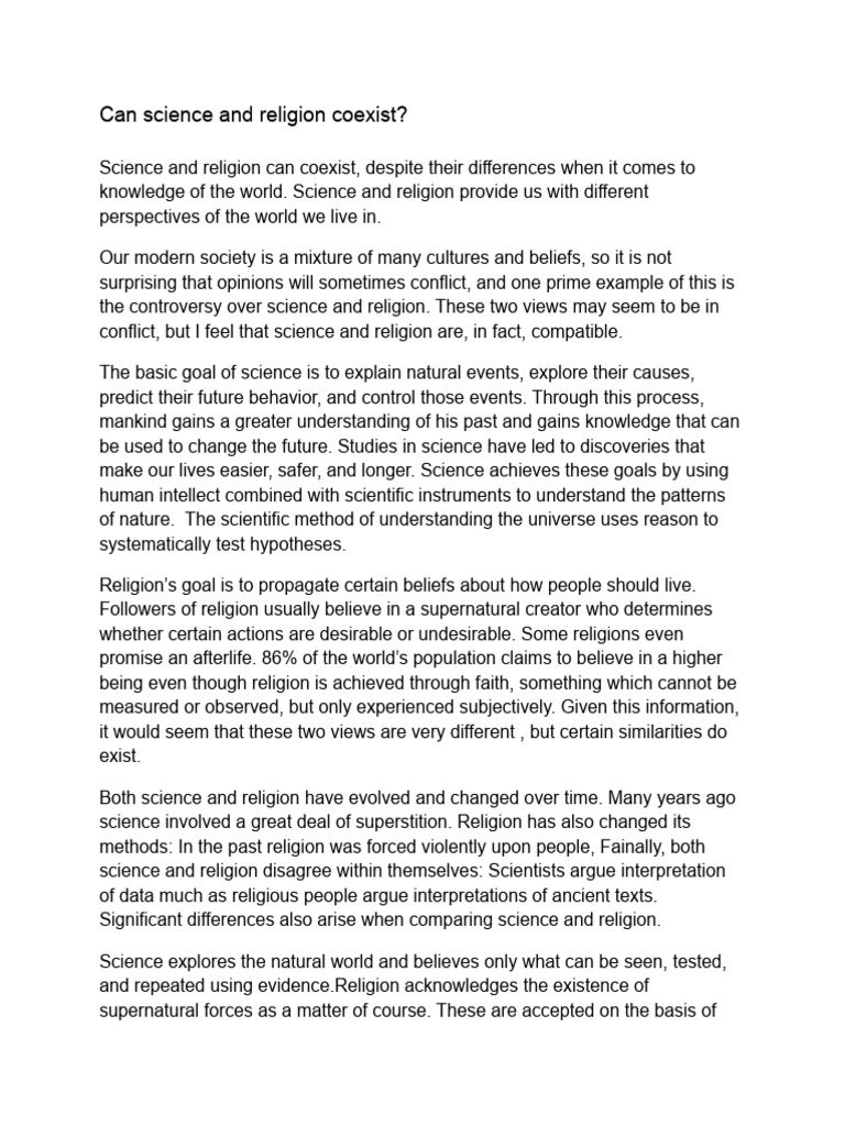 Bridging Science and Religion | PDF | Science | Relationship Between ...