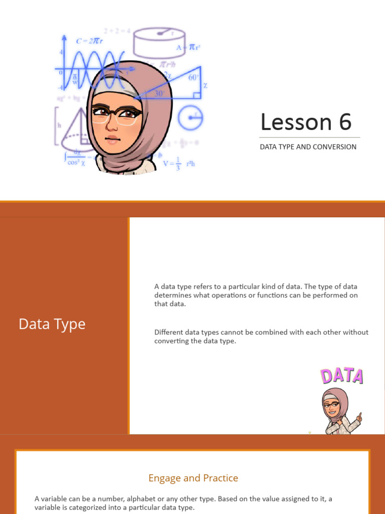 Gr7 Lesson 6 Data Type And Conversion Pdf Data Type Boolean Data Type 3901
