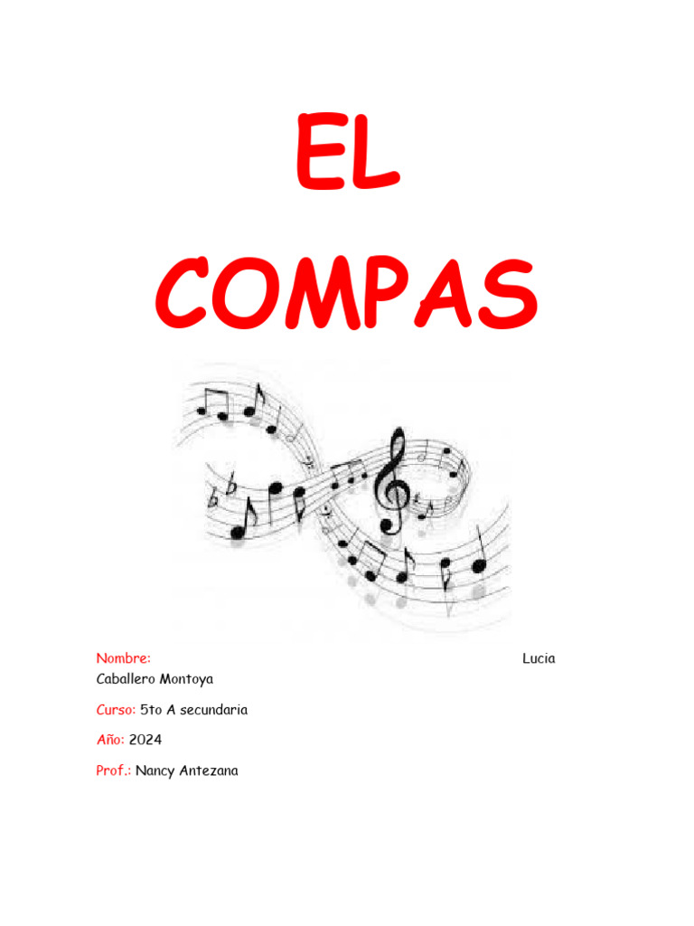 Qué es el compás musical y su función | PDF | Ritmo | Composiciones ...