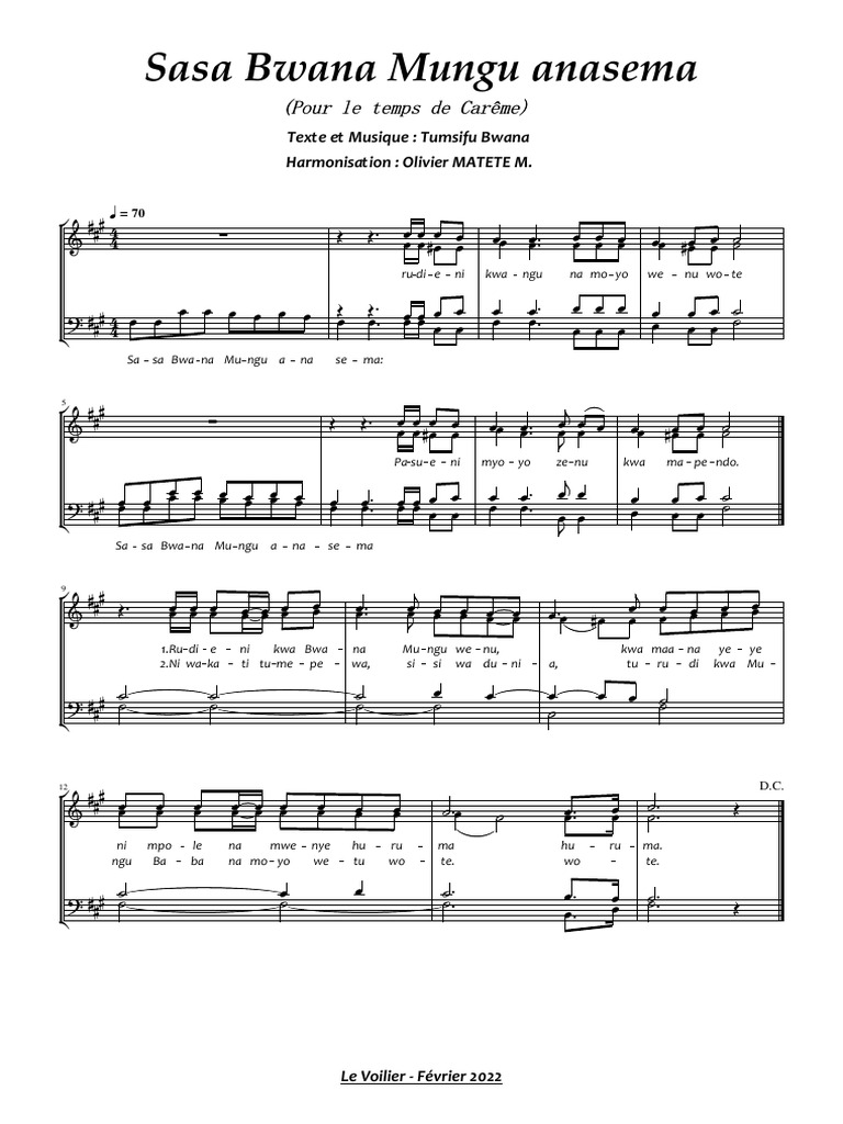 Sasa Bwana Mungu Anasema 120328 | PDF