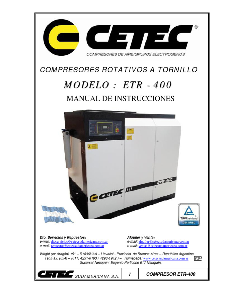 Compresor Cetec | PDF | Ventilación (Arquitectura) | Presión