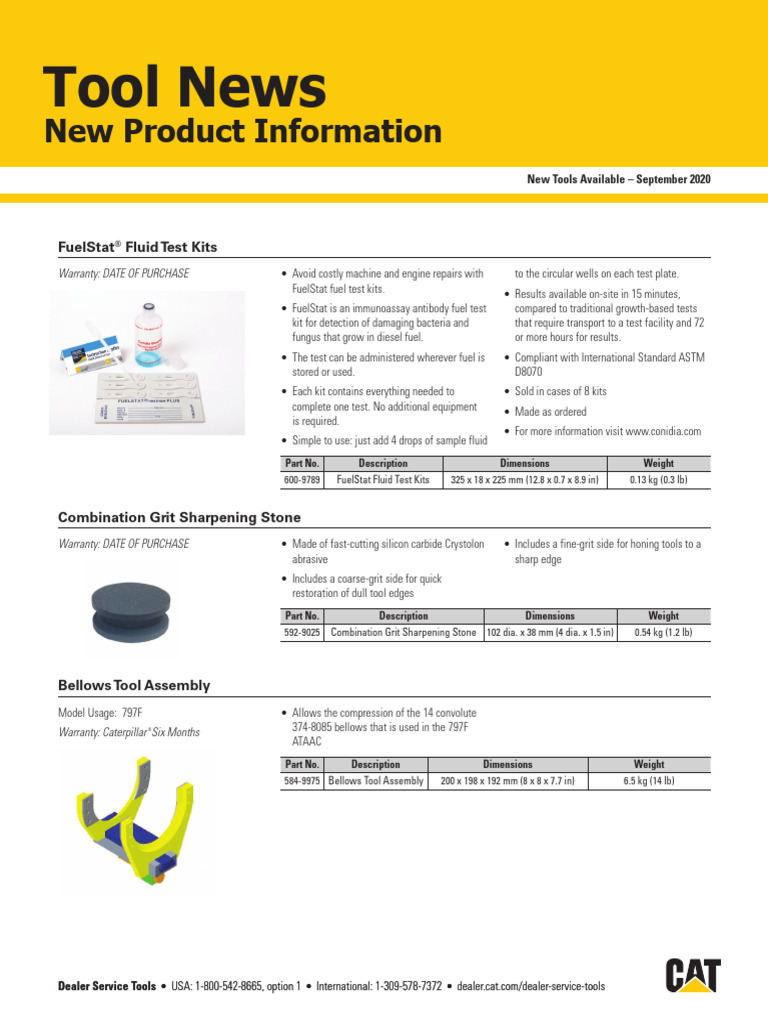New Dealer Service Tools - September 2020 | PDF | Manufactured Goods
