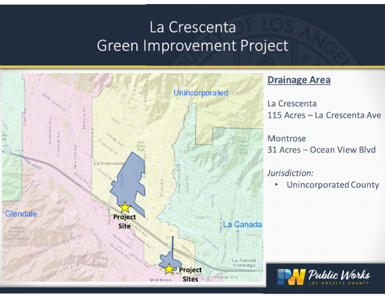La Crescenta Stormwater Location Map Pdf