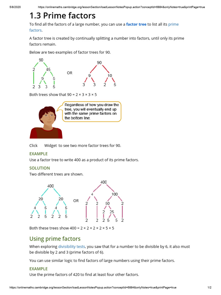 Prime Factorization and Factor Trees | PDF | Business | Teaching ...