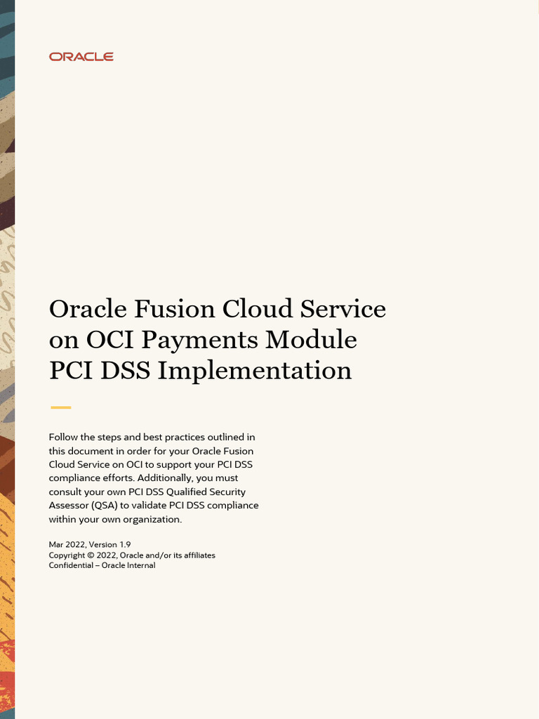 PCI DSS Compliance for Oracle Payments | PDF | Payment Card Industry ...