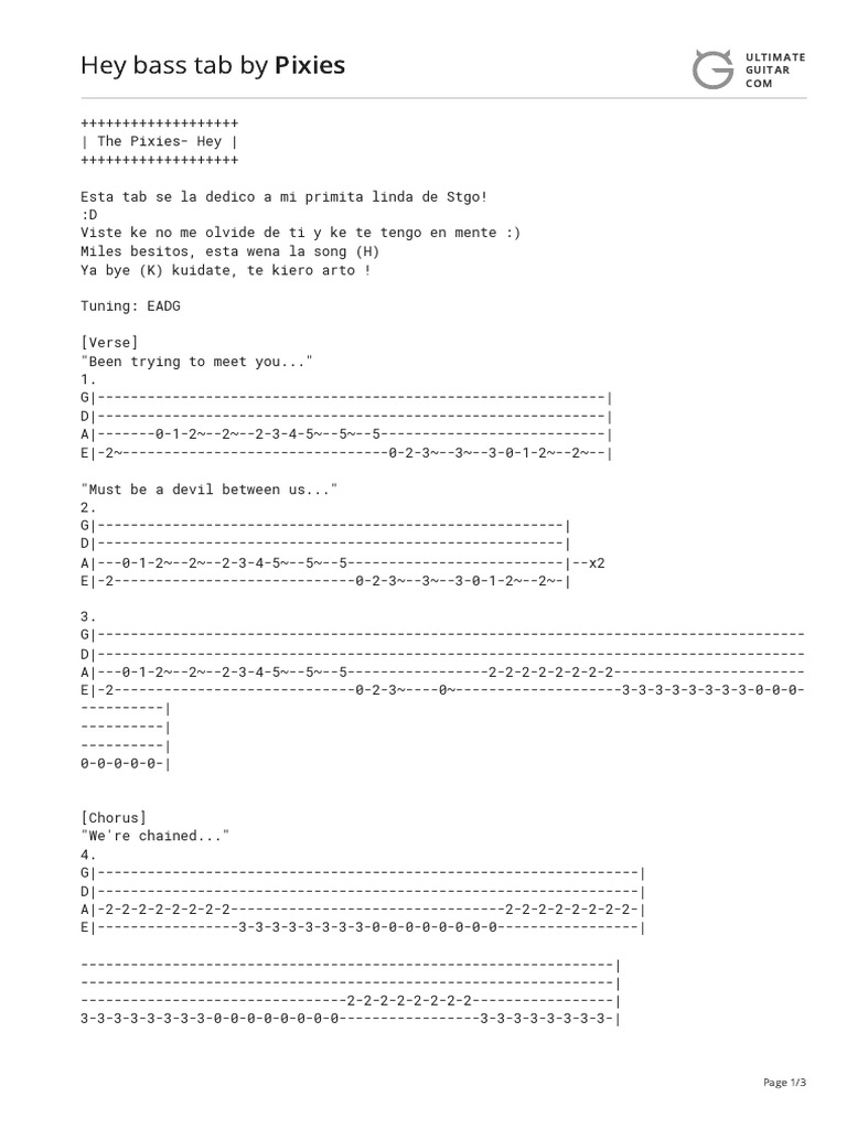 Pixies Hey | PDF