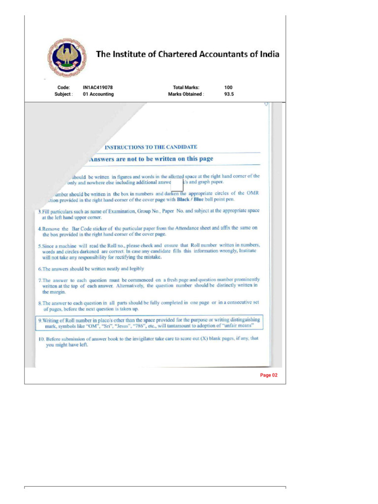 CAInter Jan 21 AIR 1 Girish - Accounts | PDF