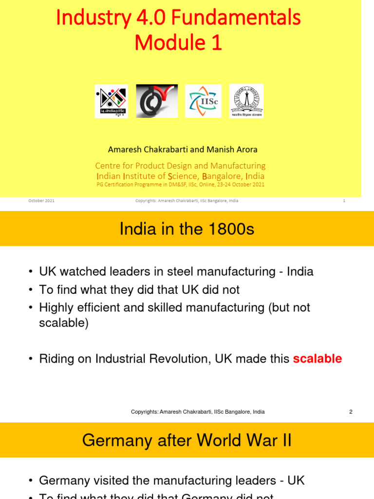 Industry 4.0 Fundamentals DMSF Module PG Certification Programme | PDF ...