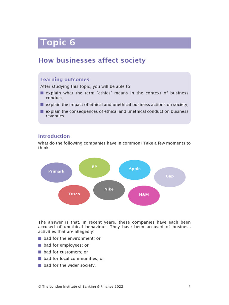Unit 3 Topic 6 | PDF | Fair Trade | Employment