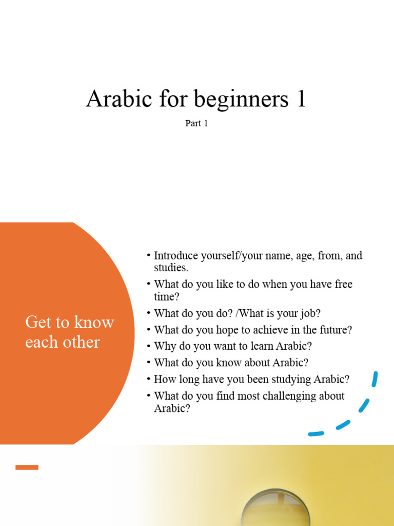 Arabic For Beginners 1 | PDF | Arabic | Orthography