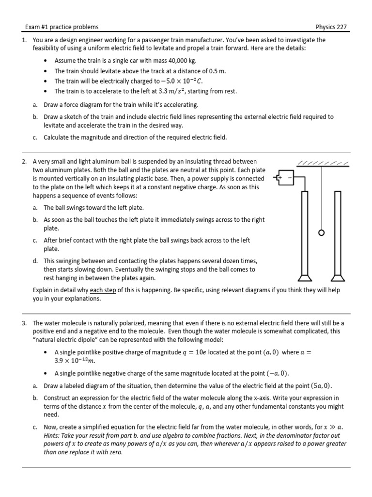 Exam 1 Practice Problems | PDF | Atomic Nucleus | Atoms