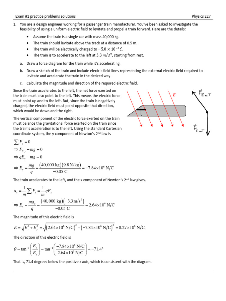Exam 1 Practice Problems Solutions | PDF | Atomic Nucleus | Electron Exam 1 Practice Problems Solutions | PDF | Atomic Nucleus | Electron