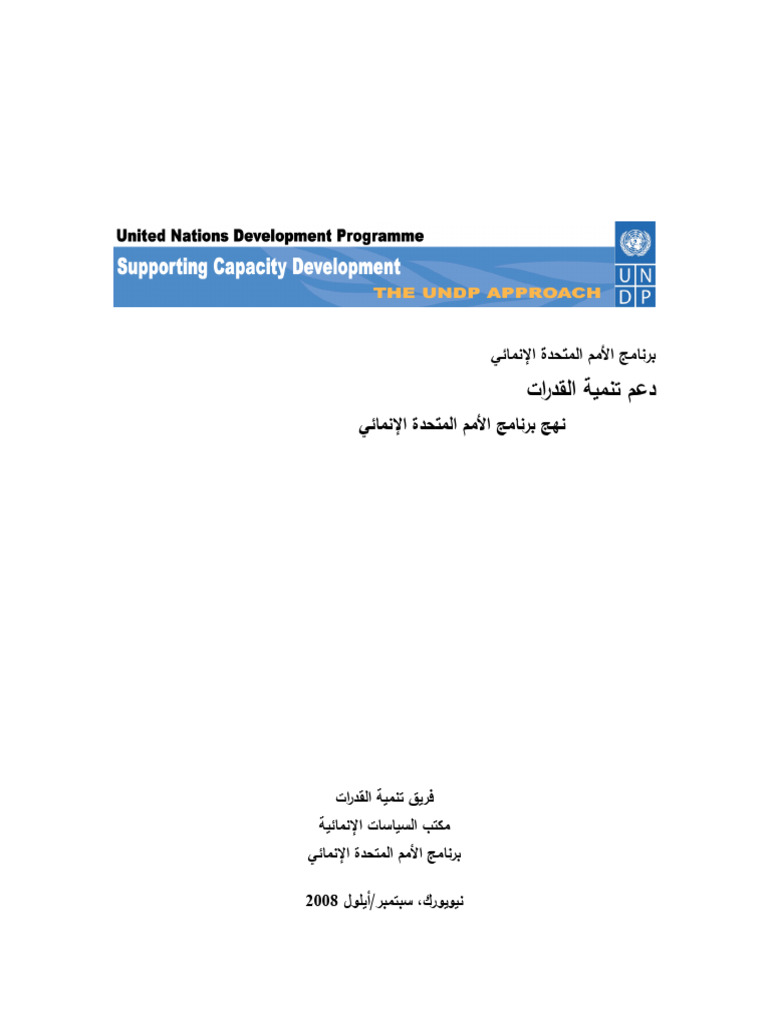 AR BROCHURE Supporting Capacity Development The UNDP Approach Final | PDF