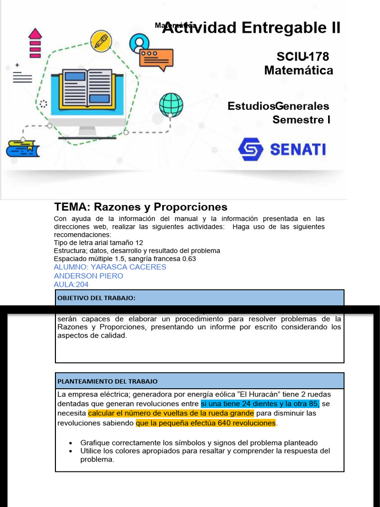 Sciu-178 Actividad Entregable 002 Matematica | PDF | Matemáticas