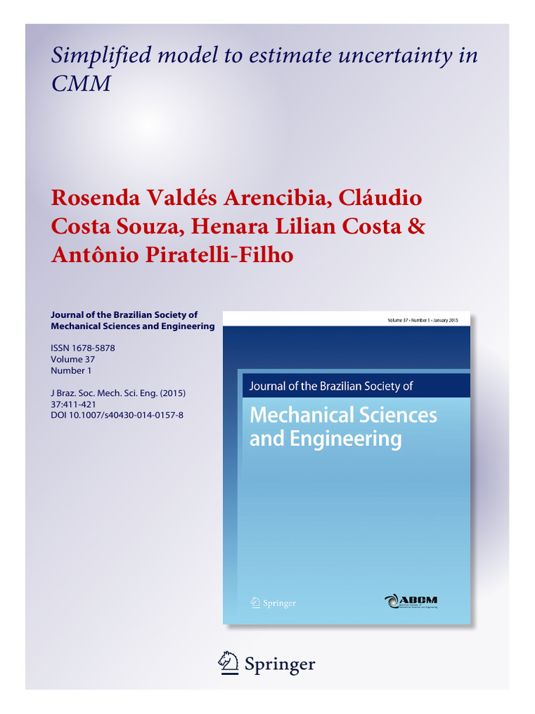 Simplified Model To Estimate Uncertainty | PDF | Uncertainty | Measurement