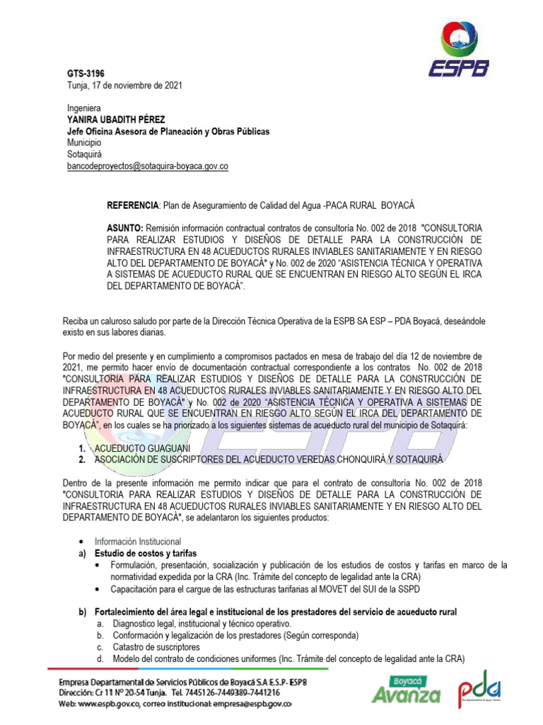 Oficio de Remision de La Inf. GTS-3196. 17-11-2021 | PDF