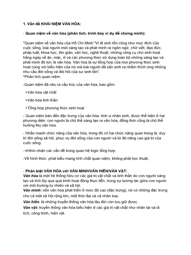 Đề cương csvh | PDF