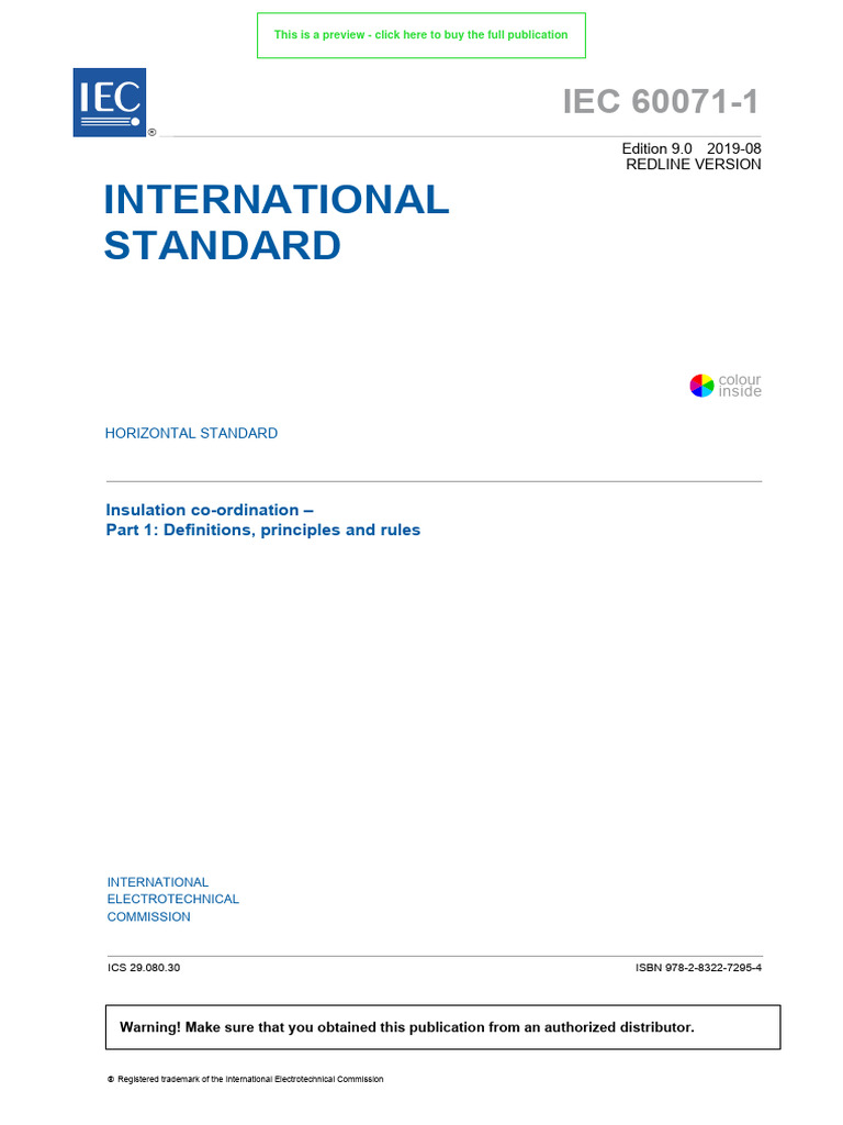 IEC 60071-1: Insulation Coordination Guide | PDF | International ...