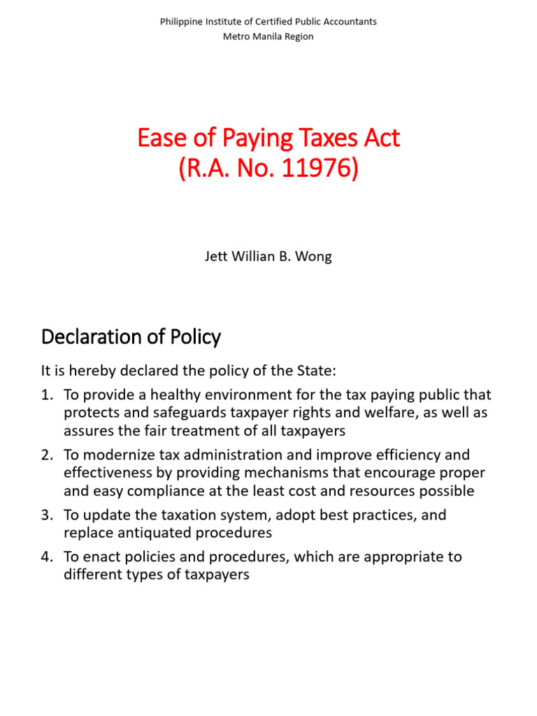 Ease of Paying Taxes | PDF | Value Added Tax | Invoice