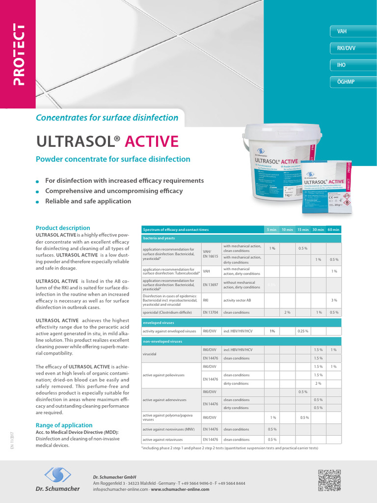 Ultrasol Active Pac | PDF | Disinfectant | Materials