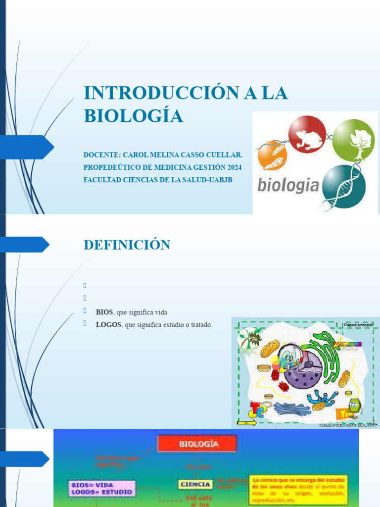 Introducción A La Biología | PDF | Biología | Organismos