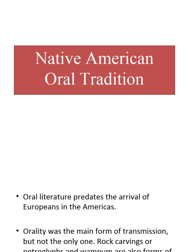 Native American 3 Oral Tradition 2022 | Download Free PDF | Oral ...