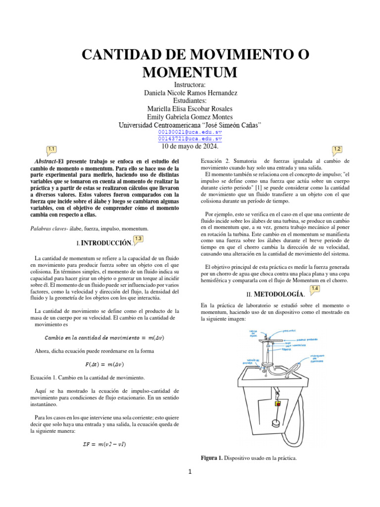 Emily Gabriela Gomez Montes - 567615 - 0 | PDF | Fuerza | Impulso