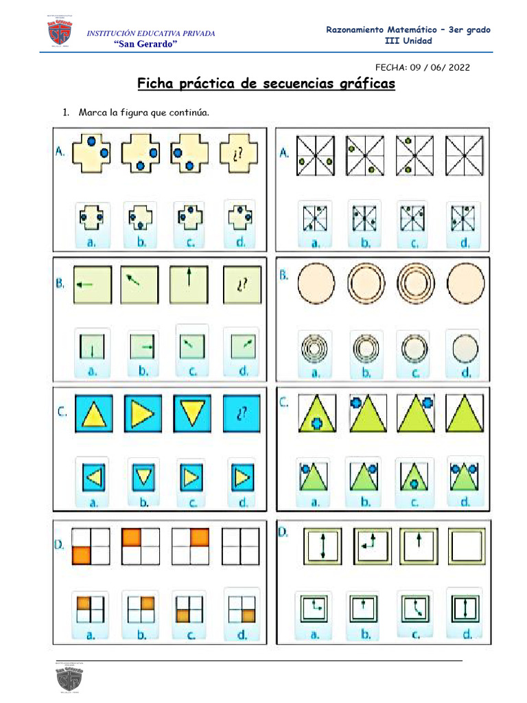 04 Ficha Práctica de Secuencias Gráficas | PDF