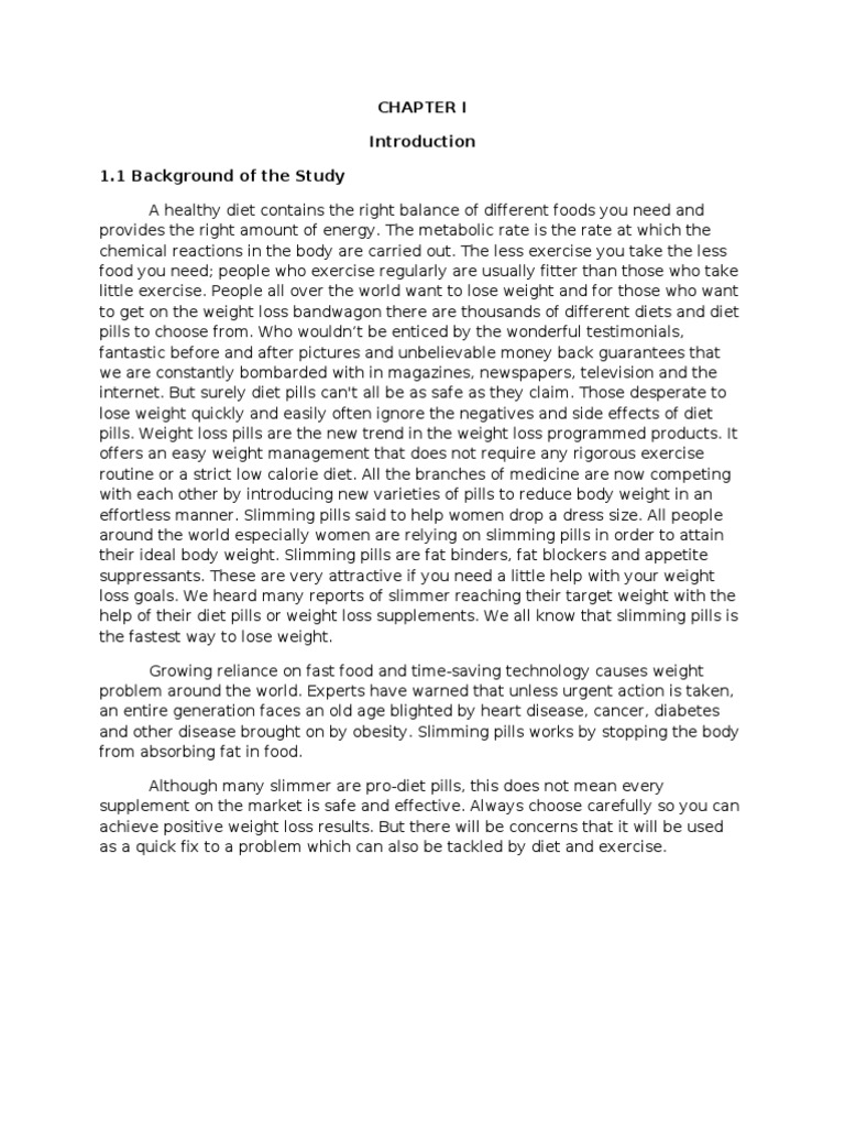 Thesis English 4 | PDF | Weight Loss | Obesity