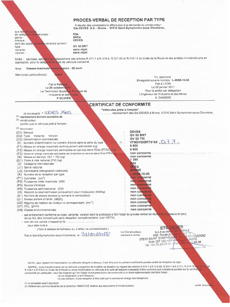 Barré Rouge Devès GV 50 | PDF