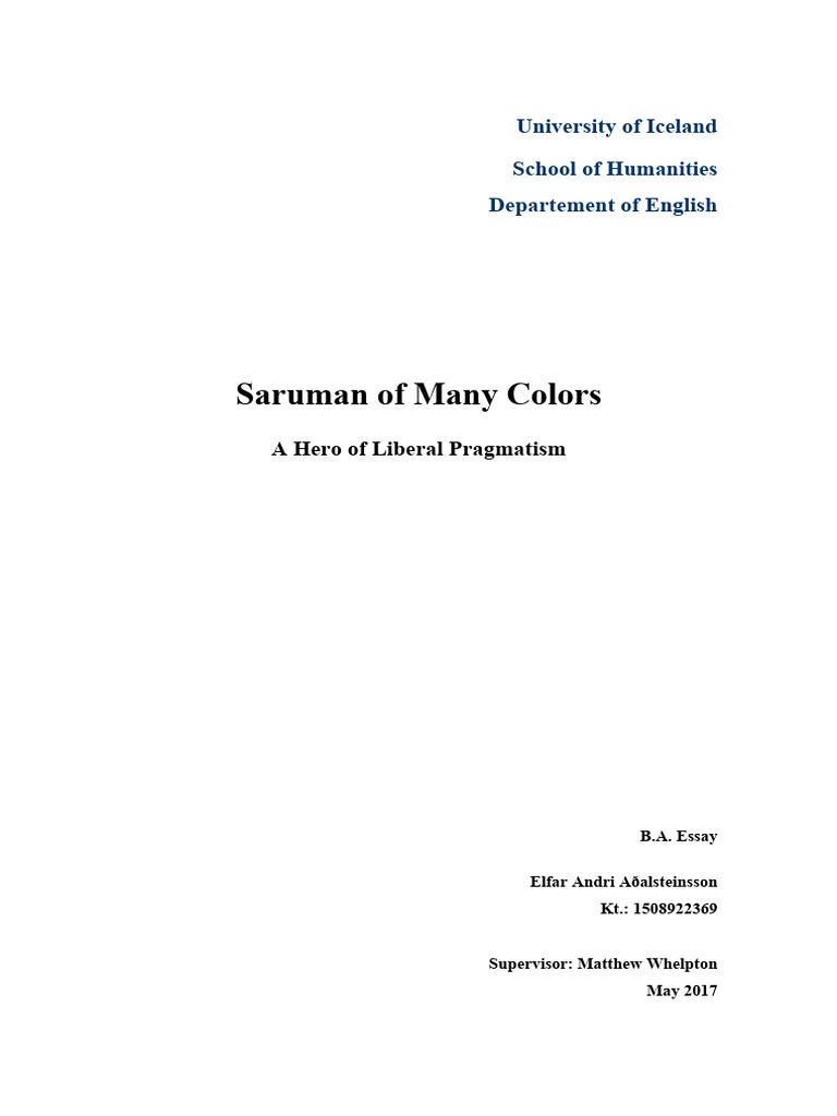 Elfartitilsida Og Ritgerd | PDF | Middle Earth | Hobbit